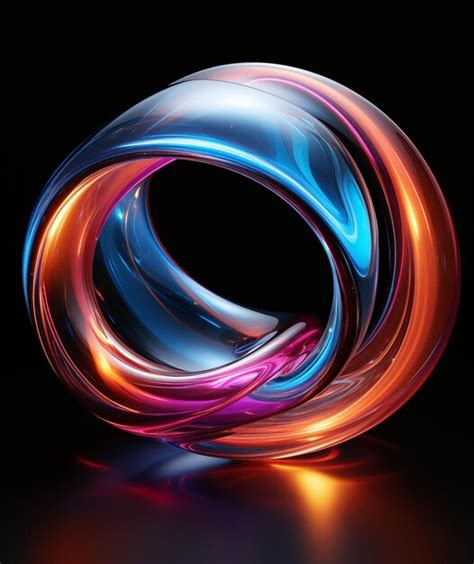 Premium Ai Image Abstract Vibrant Infinity Loop With Dynamic Blue And