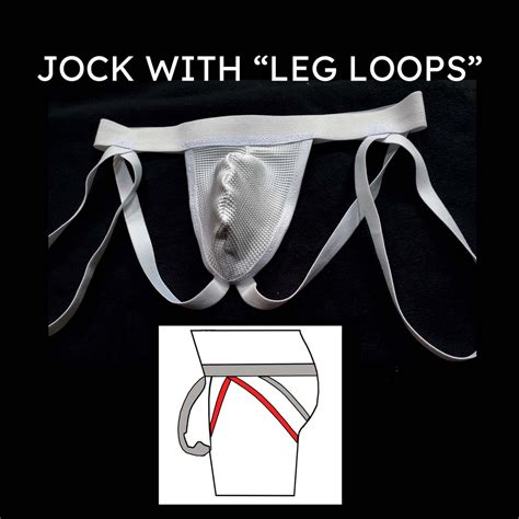 Jock With Additional Leg Straps Jockstrap With Extra Leg Loops White