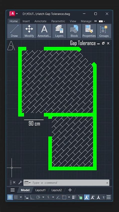 Hatch Gaptolerance Autocad Tutorial Architecture Autocad Civilengineering [video