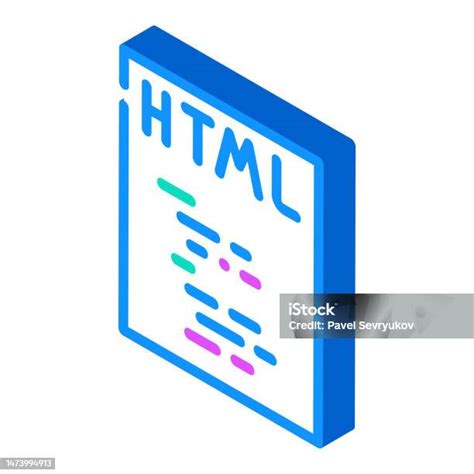 Html 파일 형식 문서 아이소메트릭 아이콘 벡터 일러스트 레이 션 0명에 대한 스톡 벡터 아트 및 기타 이미지 0명