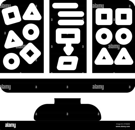 unsupervised machine learning glyph icon vector illustration stock vector image and art alamy