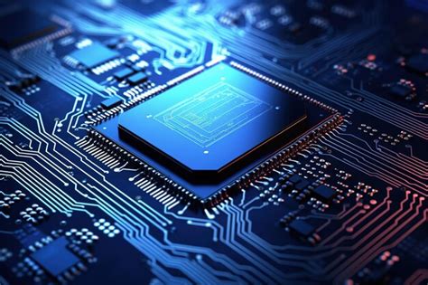 Premium AI Image Closeup Hardware Background Of Motherboard Circuit Cpu Microchip Digital