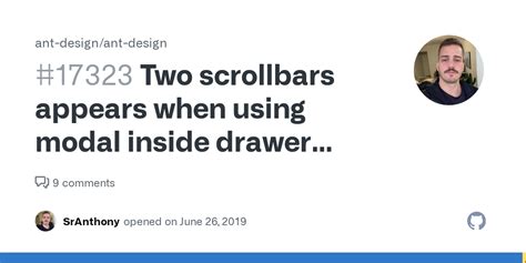 Two Scrollbars Appears When Using Modal Inside Drawer With Drawer And