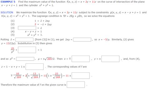Solved EXAMPLE Find The Maximum Value Of The Function Chegg