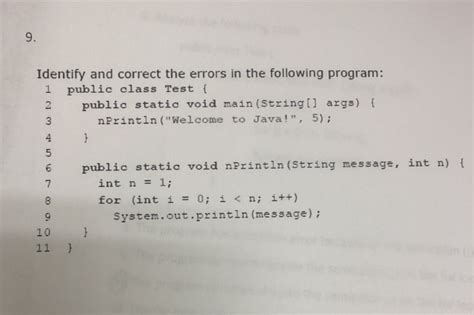 Solved Identify And Correct The Errors In The Following Chegg