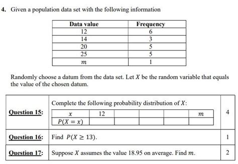 solved 4 given a population data set with the following