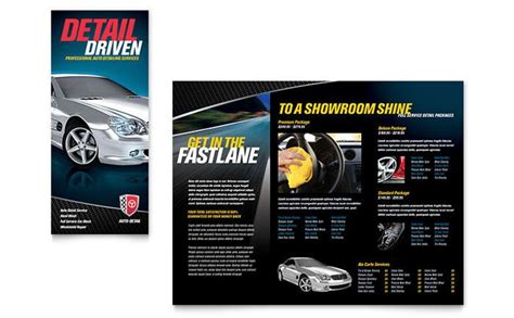 Auto Detailing Trifold Brochure Template Word Indesign And More Brochure Design Template