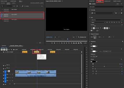 Solved Cant Edit Caption Style In Latest Premiere Pro 25 Adobe Product Community 14923142