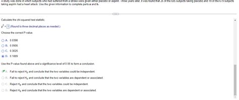 Solved Calculate the chi squared test statistic χ Round Chegg