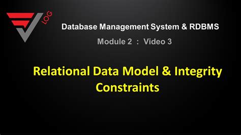 Dbms Relational Data Model And Integrity Constraints Module 2 Video 3 Youtube