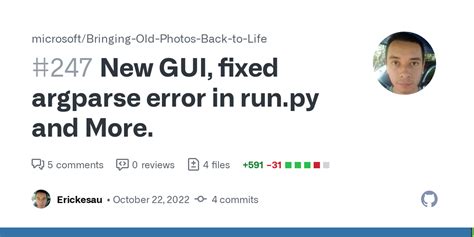 New Gui Fixed Argparse Error In Runpy And More By Erickesau · Pull
