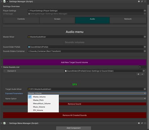 Audio Mixer Exposed Parameters Unity Engine Unity Discussions