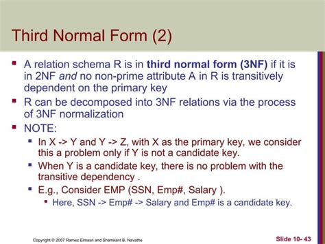 Chapter10in Normalization For Data Base Management System Ppt