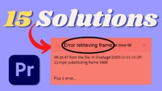 Common Errors In Premiere Pro How To Fix Them