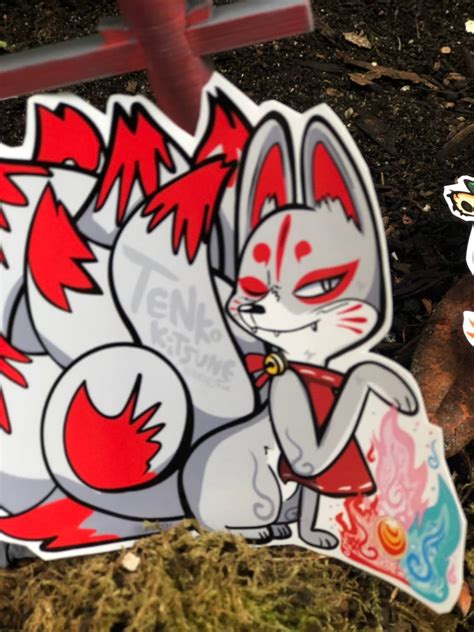 Inari Kitsune Yokai Sticker Tenko Fox Etsy Canada