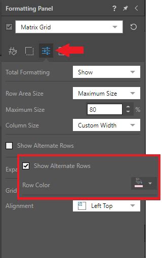alternate rows in grids