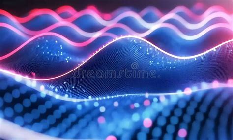 Abstract Glowing Waves Digital Particles Dark Background Tech Presentation Stock Footage