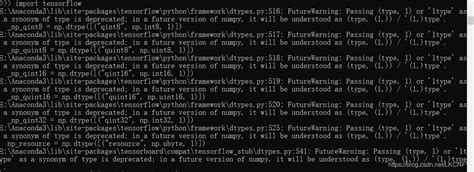 关于import Tensorflow出现的futurewarning问题及解决after 013 Initialization Must
