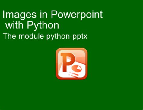 Powerpoint Python Programming