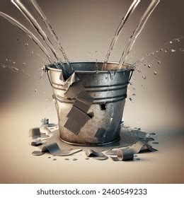 Leaky Bucket Imagine Bucket Holes Leaking AI Generated Image Shutterstock