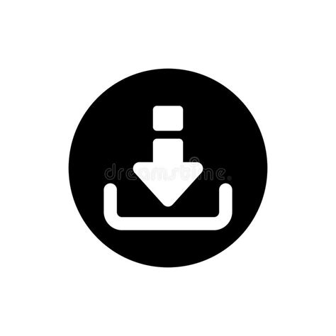Download Icon Vector Upload Button Illustration Load Symbol Or Logo Stock Vector