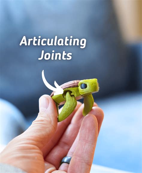 Swimmy Sea Turtle Fidget Sea Turtle Articulated Ludo 3d Printed