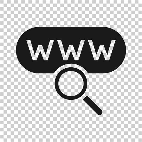 premium vector global search icon in flat style website address