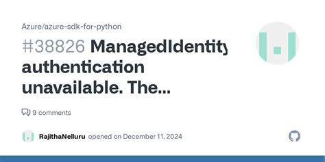 Managedidentitycredential Authentication Unavailable The Requested
