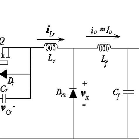 Circuit Diagram Of A Buck Zero Voltage Switching Resonant Converter For Download Scientific