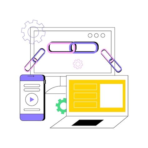 Premium Vector Link Building Abstract Concept Vector Illustration