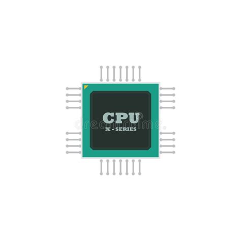 Cpu Central Processing Unit Icons Illustrationdesign Inspiration Vector Template Stock Vector