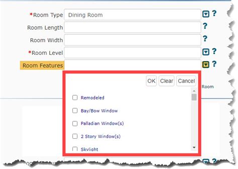 Entering Rooms During Add Edit ConnectMLS