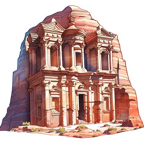 Premium Vector Cartoon Petra Jordan