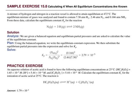 Ppt Sample Exercise 151 Writing Equilibrium Constant Expressions