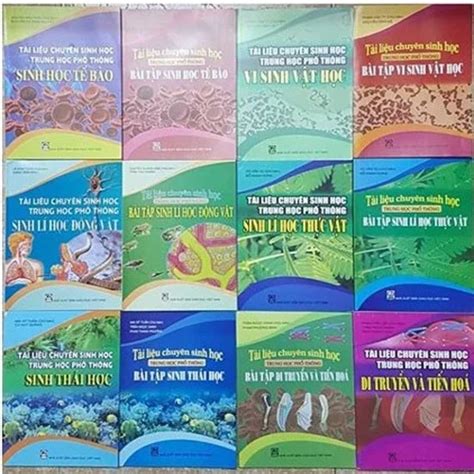 Sách In Lại Combo 12 Cuốn Tài Liệu Chuyên Sinh Học Trung Học Phổ