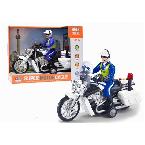 Toys Shop Choice Friction Police Motorcycle With Light And Music