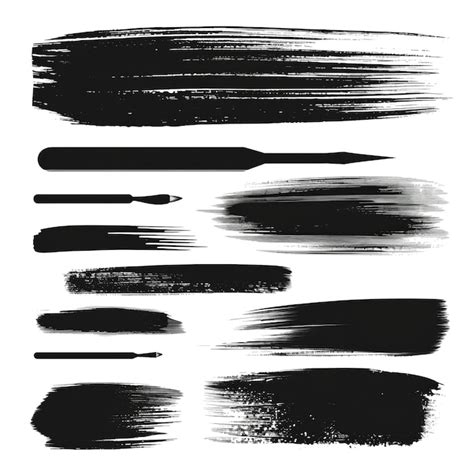 Black Highlight Marker Stripes Premium Ai Generated Psd