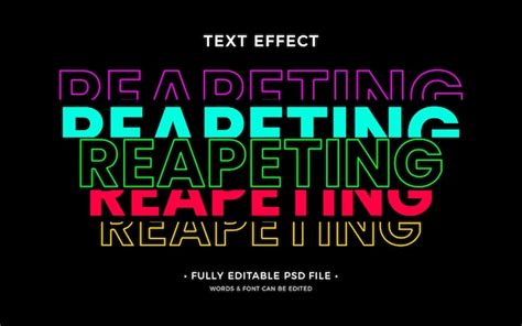 premium psd duplicate text effect