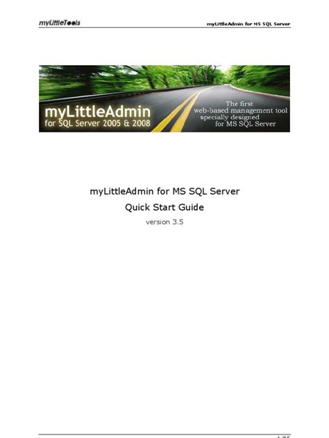 Mylittleadmin For Ms Sql Server Quick Start Guide Download Free Pdf