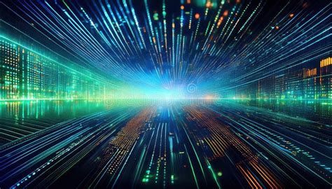 Vibrant Abstract Background With Flowing Lines And Digital Elements