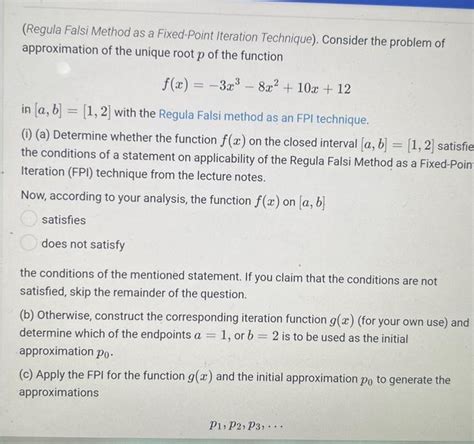 [solved] numerical analysis and its applications regula fa