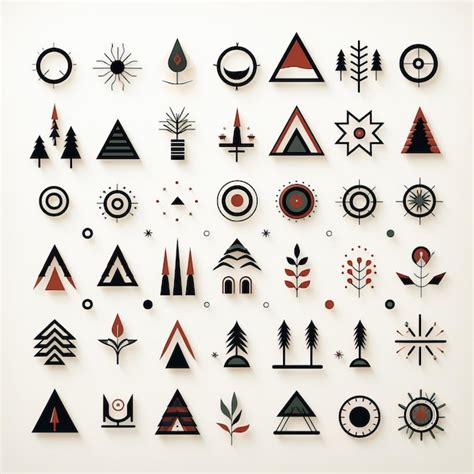 Premium Vector Geometric Vector Design Art Smybol Icon Flat On White Background