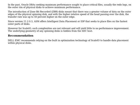 Asm Intelligent Data Placement And Physical Disk Placement Oracle Asm On Scaleio Best