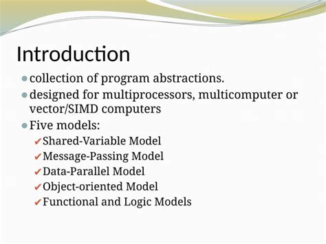 Unit 2 2 Parallel Programming Architecture Pptx