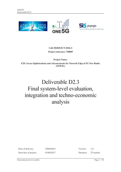 Pdf Deliverable D2 3 Final System Level Evaluation Integration And