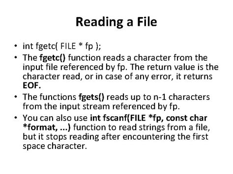 File Handling File For C File Io You