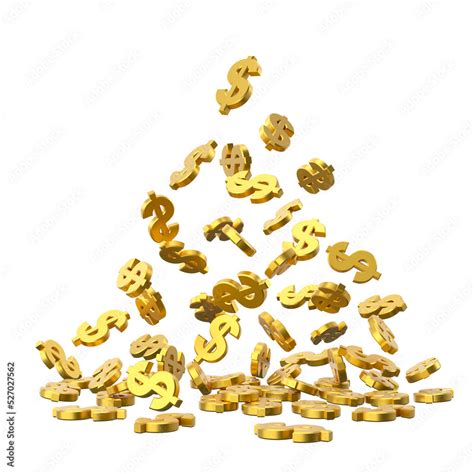Falling Dollar Sign 3d Currency Sign Stock Illustration Adobe Stock
