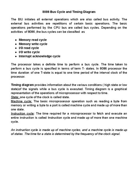 8086 bus cycle and timing diagram 8086 bus cycle and timing diagram