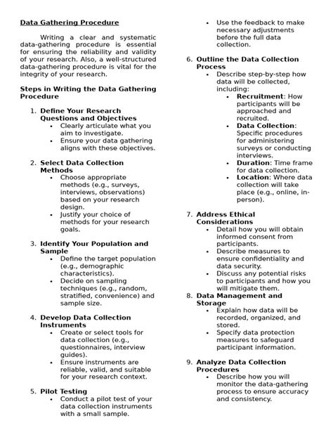 Data Gathering Procedure And Instru Pdf