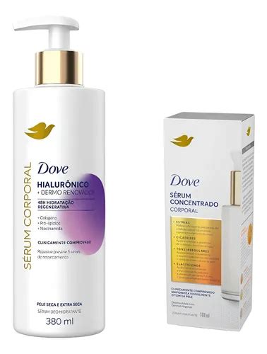 Kit Creme Corporal Dove Hialurônico Sérum Firmador 100ml Frete Grátis